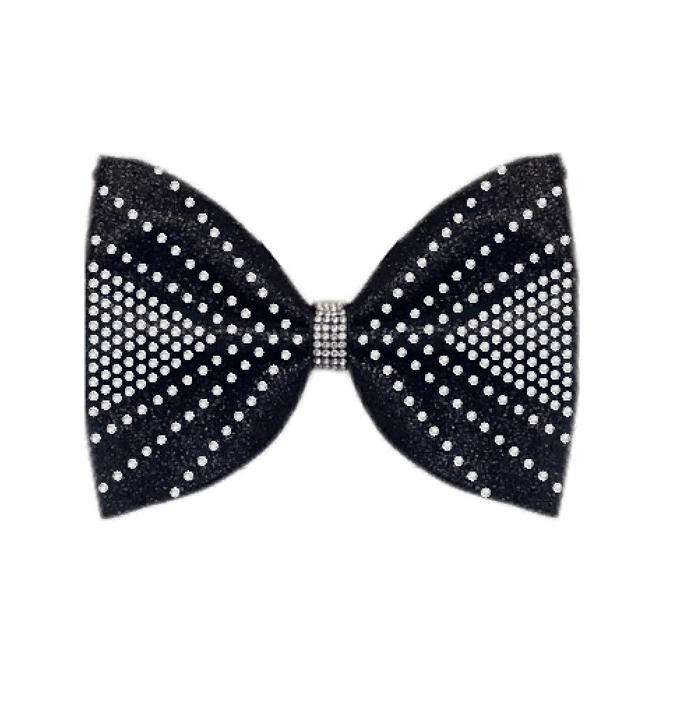 4" Rhinestone Center Triangle Fade Tailless Cheer Bow Set (2 Strips ...