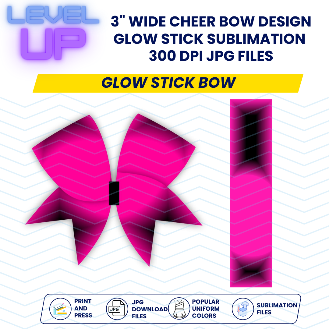 Glow Stick Cheer Bow 3" Sublimation Download Files – Cheer Bow Supply