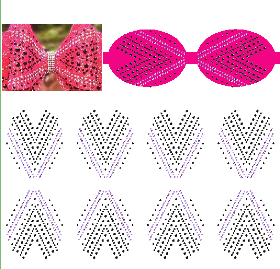 Custom Rhinestone Transfer Sheet 763-B – Cheer Bow Supply
