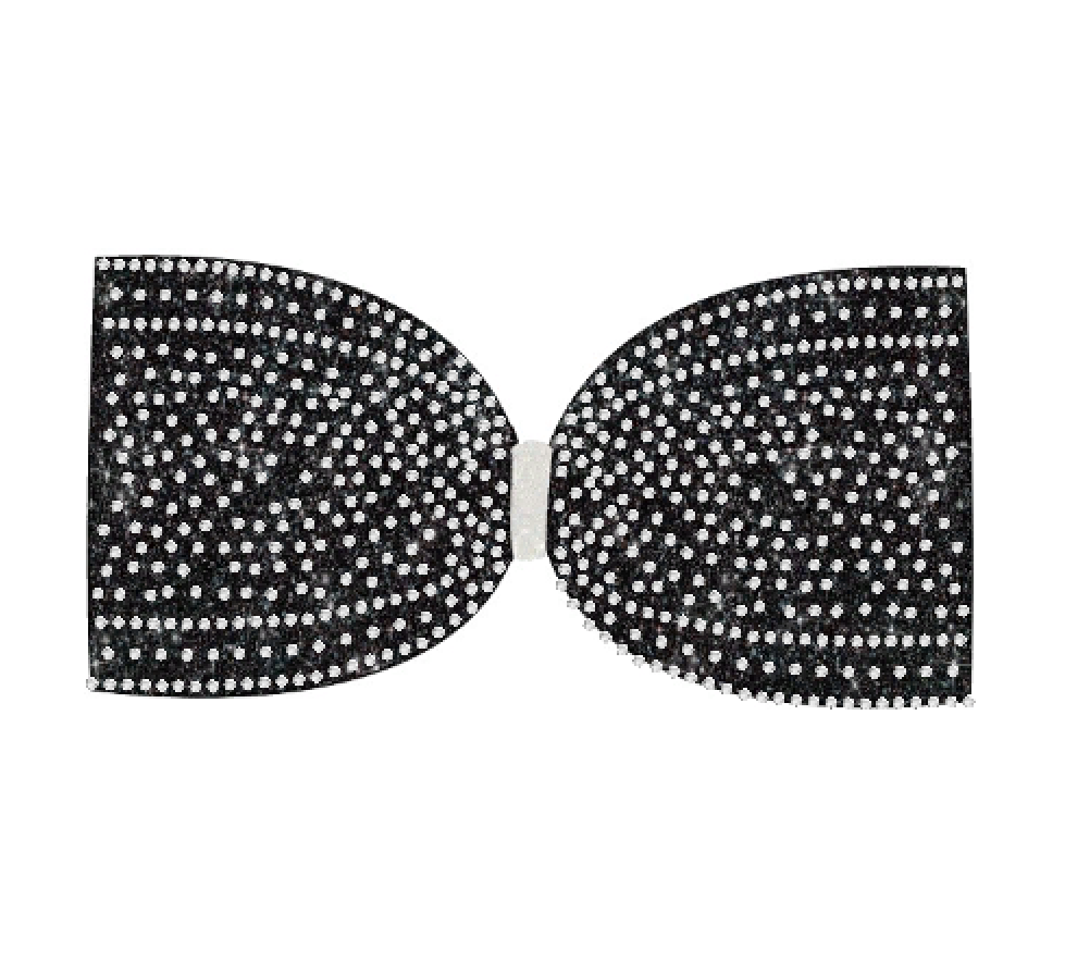 4" Rhinestone Border-Crusted Center Tailless Cheer Bow Strip – Cheer ...
