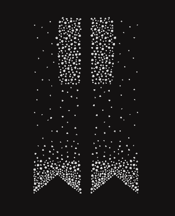 Strip of Burst Design In Center and Tails - 11 x 3 - ss6, ss10 and ss1 ...