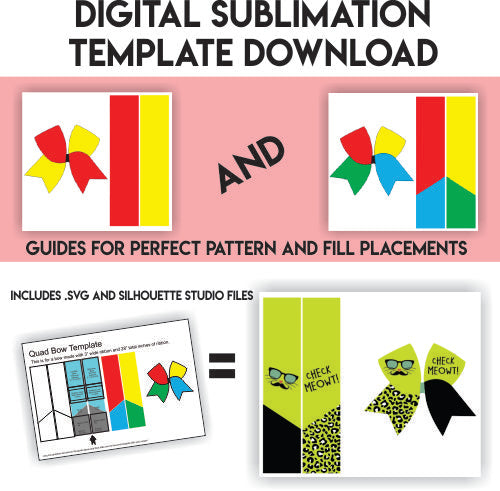 Cheer Bow Sublimation Design Digital Template Download – Cheer Bow Supply
